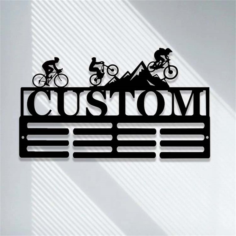 Personalized Bike Award Medal Holder,custom Cyclist Name Medal Hanger ...