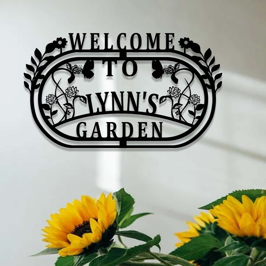 Personalized Metal Garden Sign,welcome to the Garden Sign,custom ...