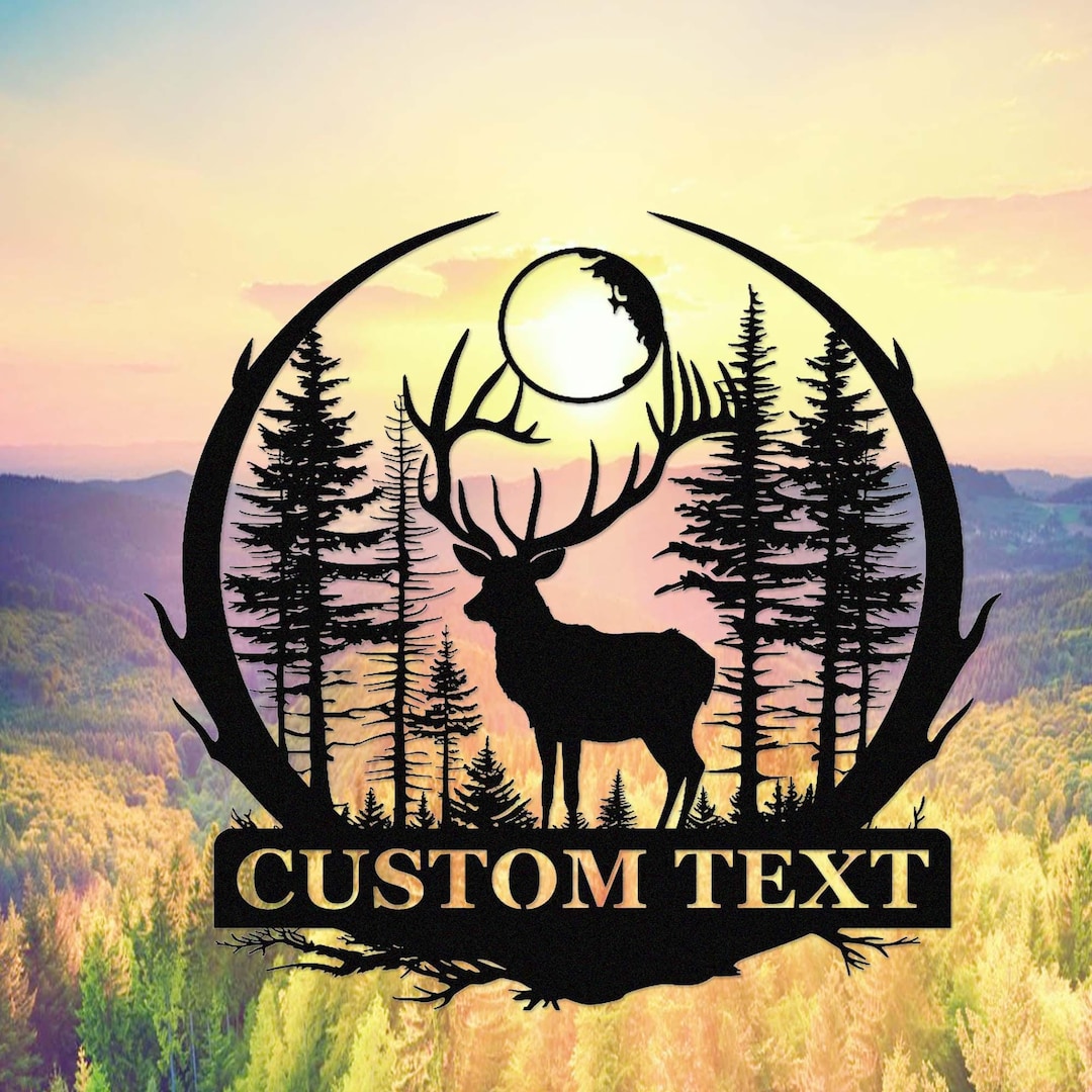 Custom Deer Metal Sign,deer Forest Sign,personalized Deer Hunter Name ...
