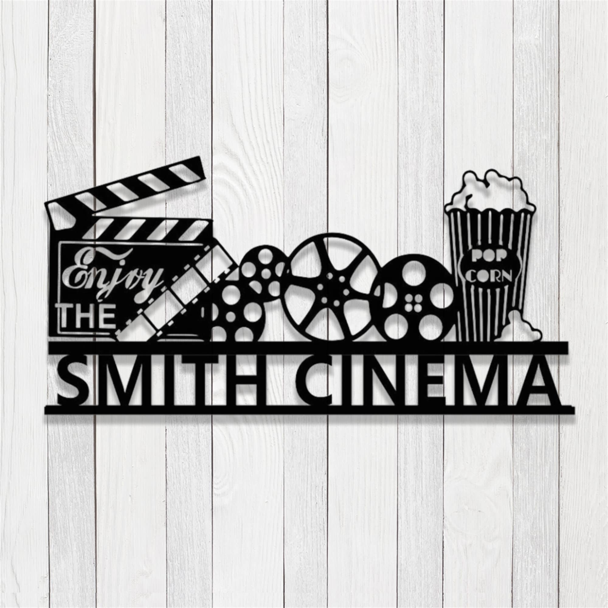 Personalized Home Theater Metal Signhome Theater Metal Metal - Etsy