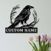 Custom Crow Metal Sign,raven Sign,personalized Black Crow Name Sign ...