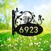 Custom Address Sign,flower Address Hanging Sign,garden Nameplate ...