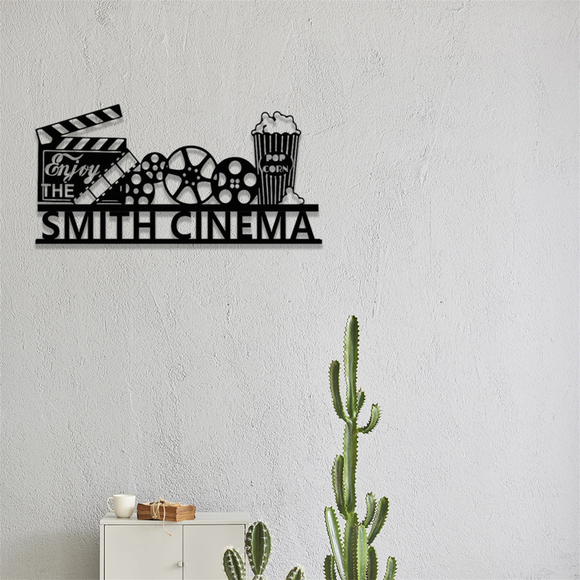 Personalized Home Theater Metal Signhome Theater Metal Metal - Etsy