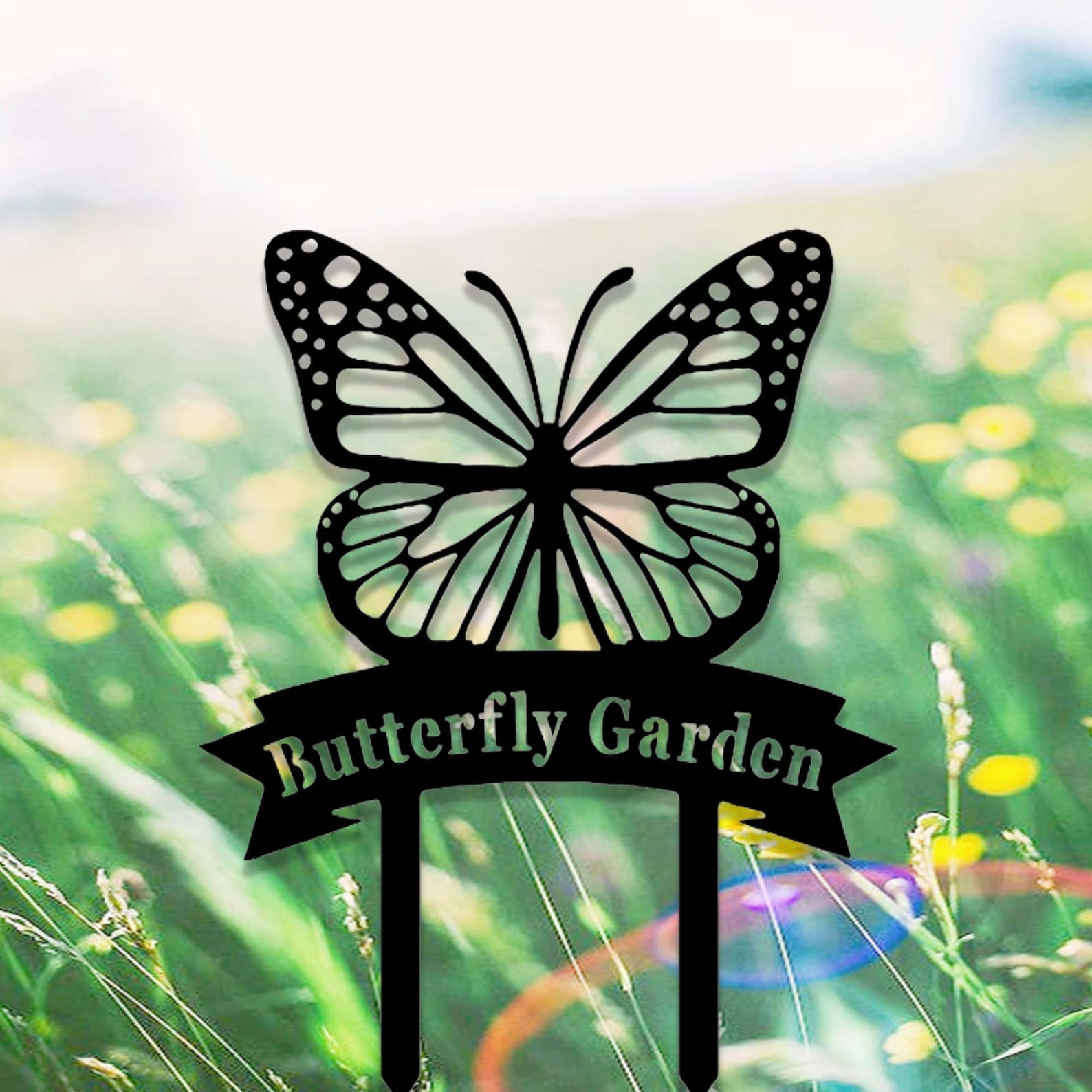Custom Garden Sign,butterfly Garden Stake,personalized Garden Name ...