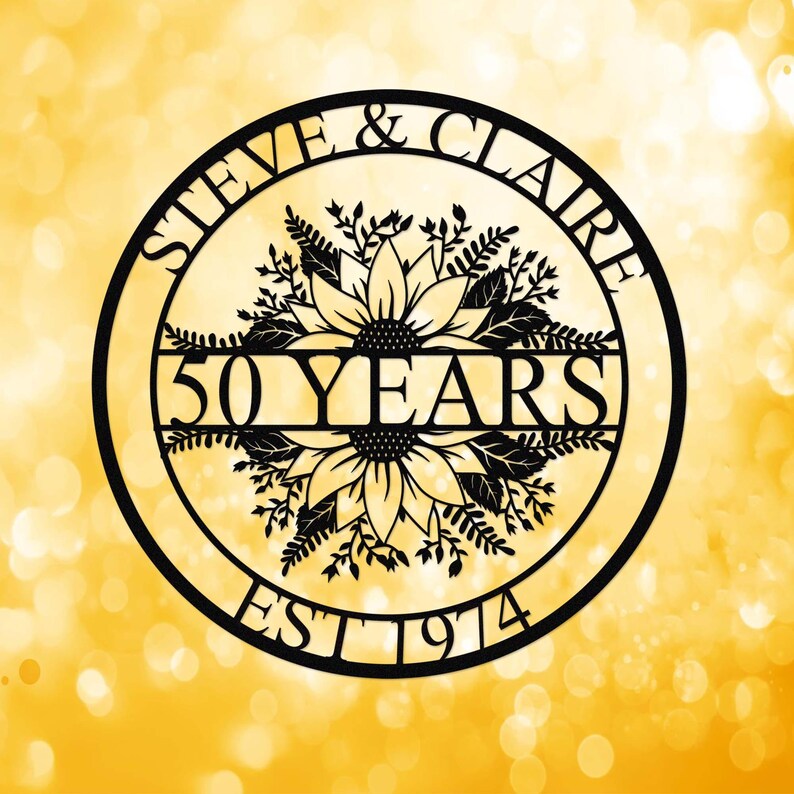 Personalized 50th Anniversary Gift,custom 50th Anniversary Sign With ...