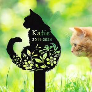 Custom Cat Memorial Stake,metal Cat Grave Marker,personalized Cat ...