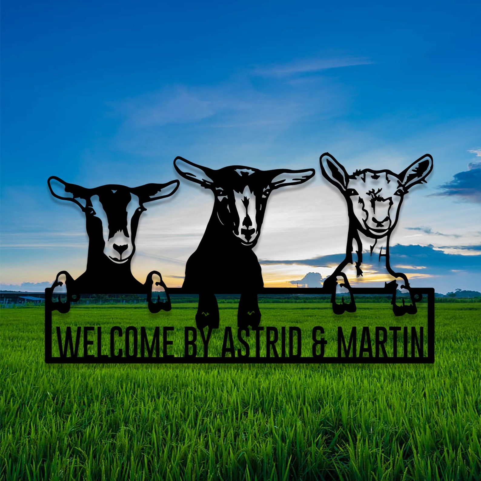 Custom Goat Farm Signfarm Signmetal Goat Signpersonalized - Etsy