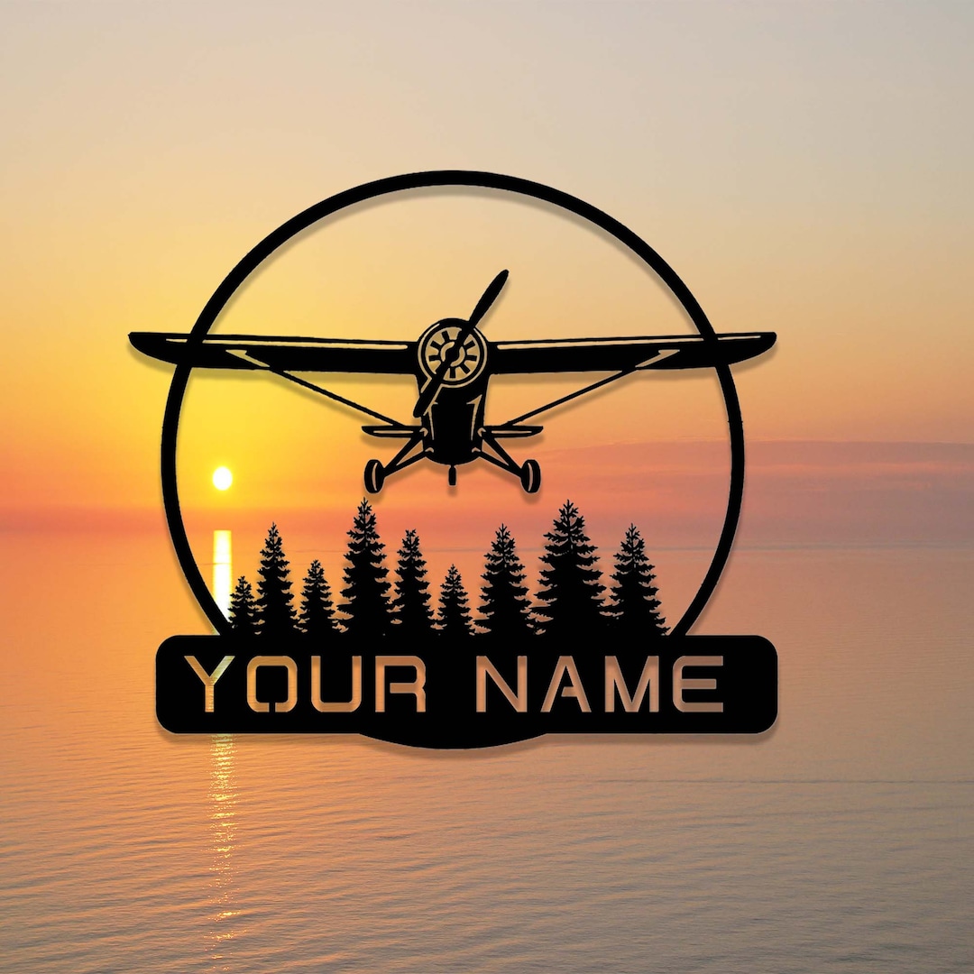 Custom Airplane Metal Sign,aircraft Sign,personalized Pilot Name Sign ...