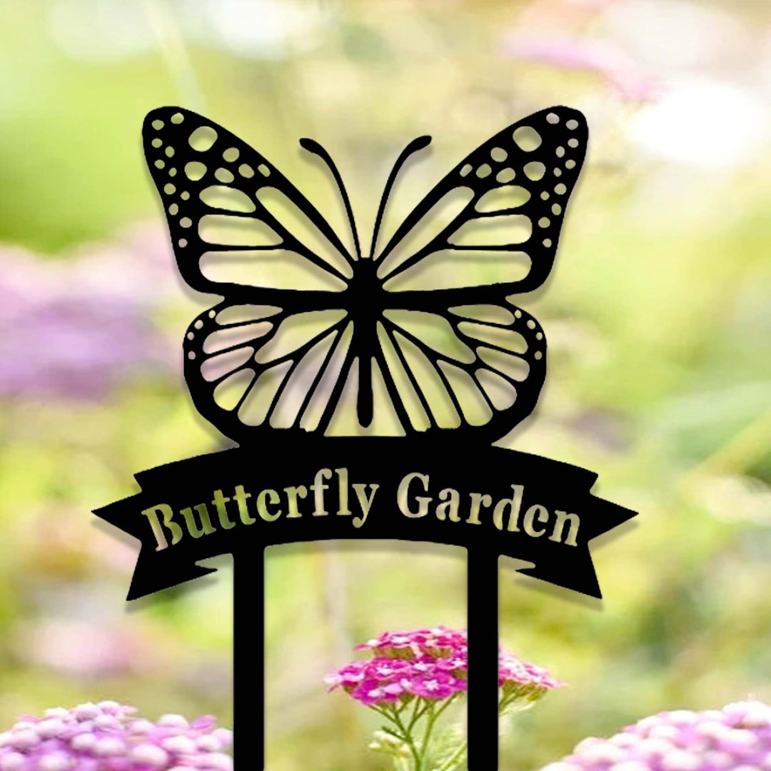 Custom Garden Sign,butterfly Garden Stake,personalized Garden Name ...