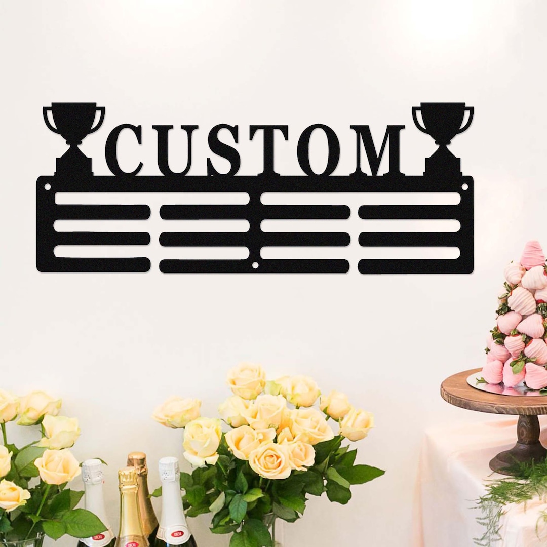 Custom Medal Hanger With Name,personalized Sports Medal Display,12 ...