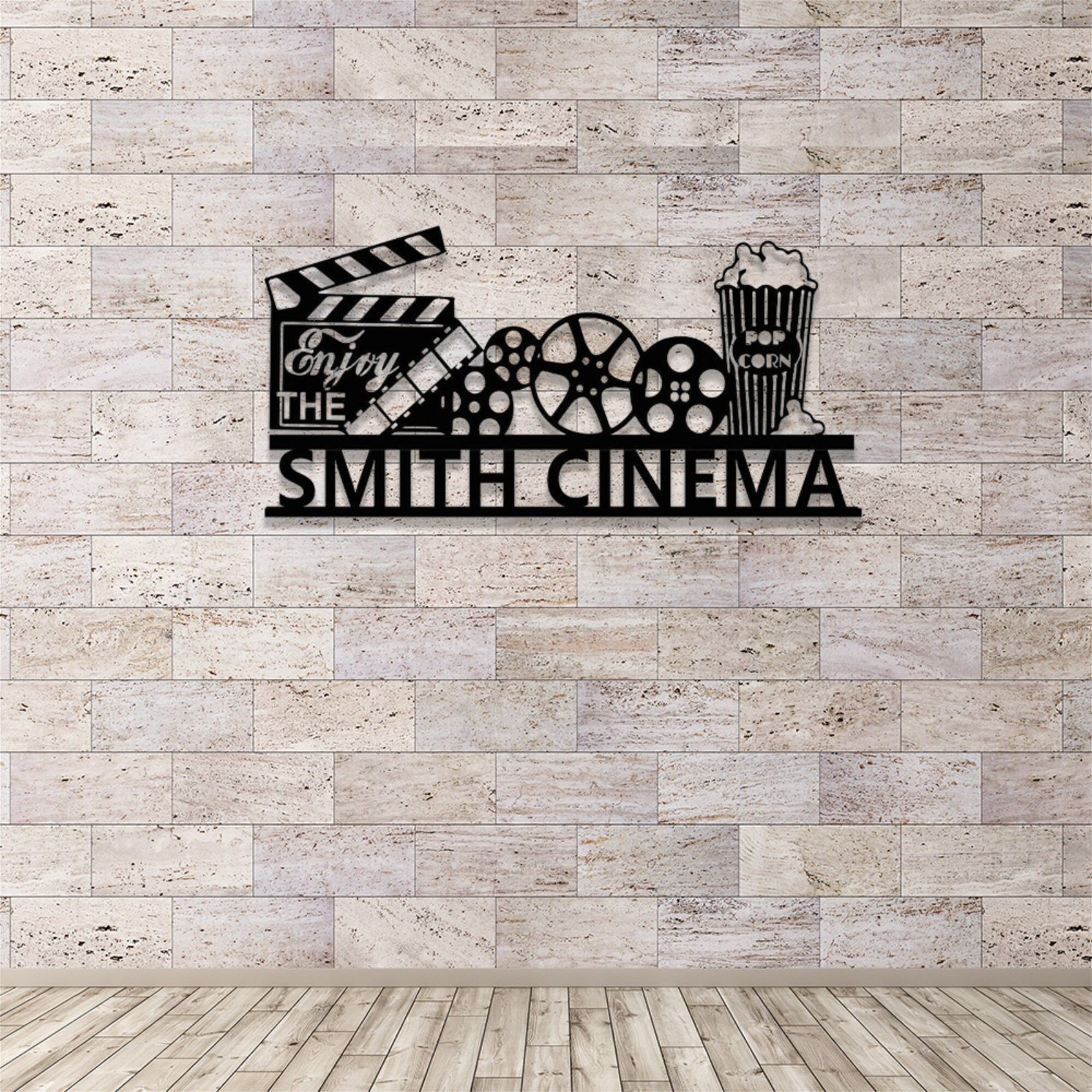 Personalized Home Theater Metal Sign,home Theater Metal Wall Art,family ...