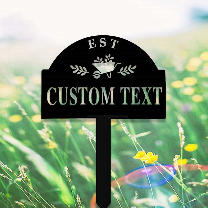Custom Garden Stakemetal Garden Sign With Stakepersonalized - Etsy