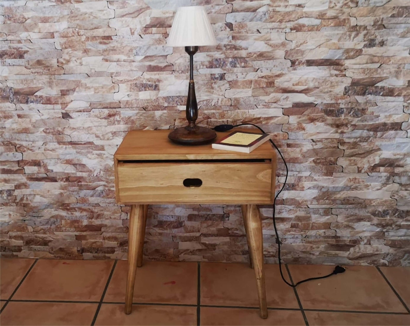 Bedside Table/ Rustic Bedside Table / Rustic Nightstand - Etsy UK