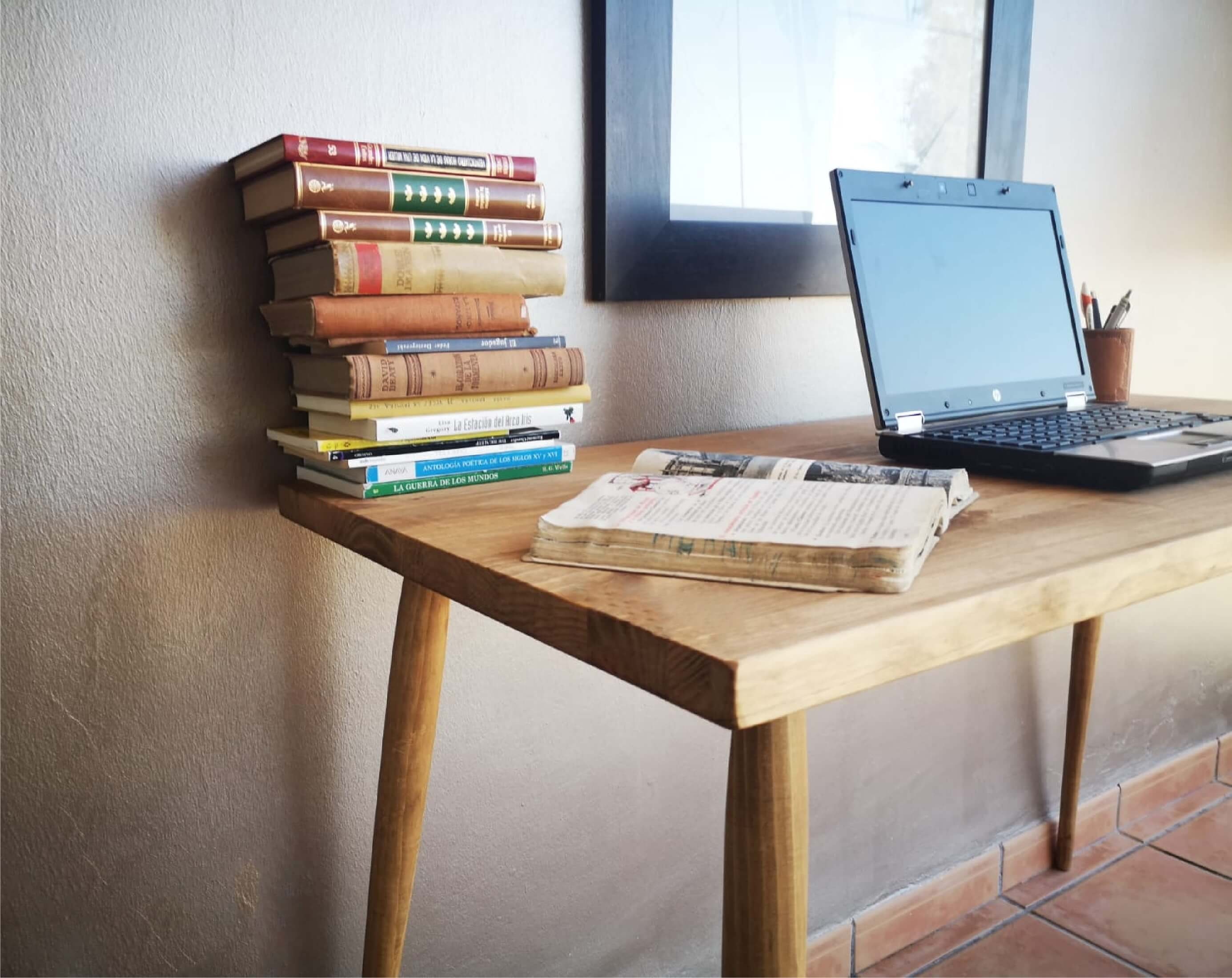 Desk / Solid Pine Desk / 4-leg Table / Office Table / Ref. | Etsy UK