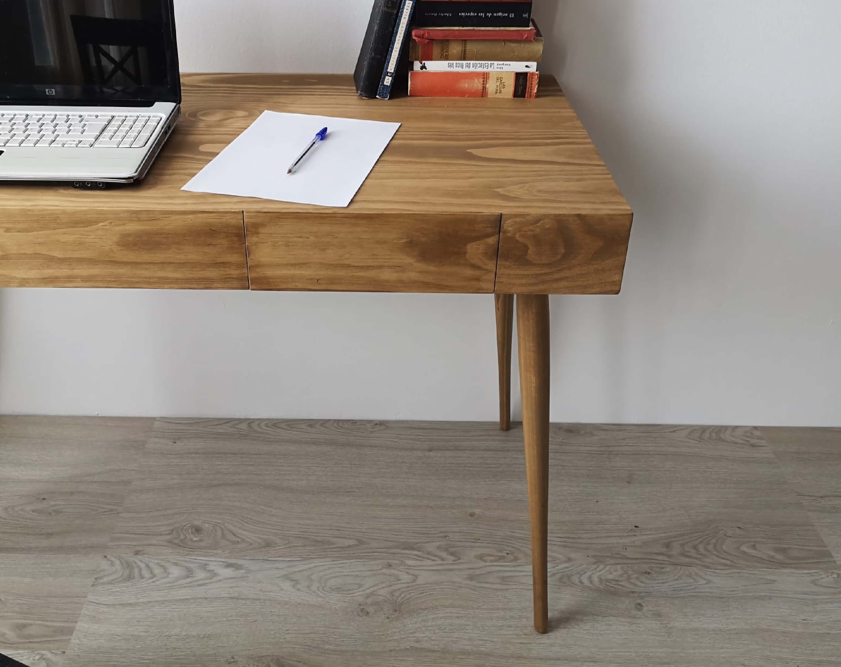 Desk / Solid Wooden Desk / Desk With Drawer / Office Table / - Etsy