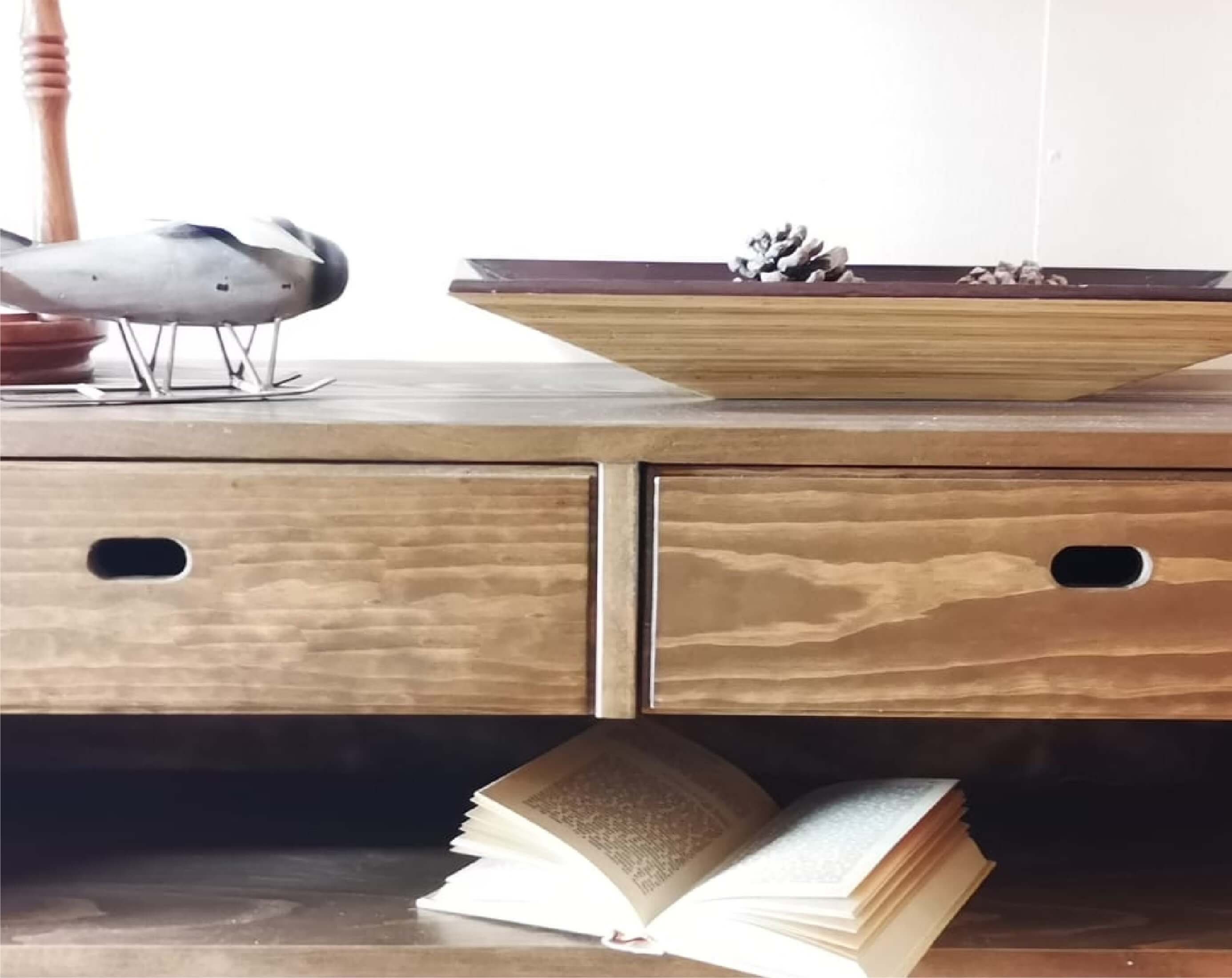 Floating Console Table With Two Drawers / Floating Console / - Etsy UK