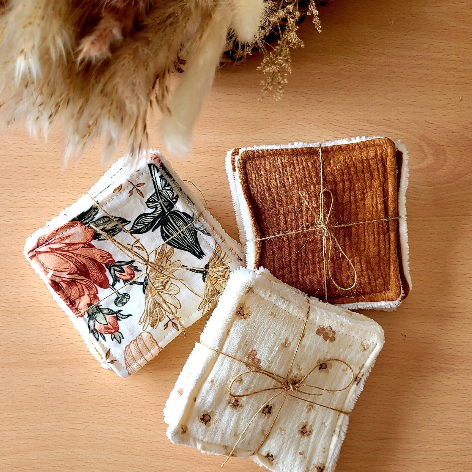 Washable Wipes in Cotton Gauze and Bamboo Micro Sponge, Soft and ...