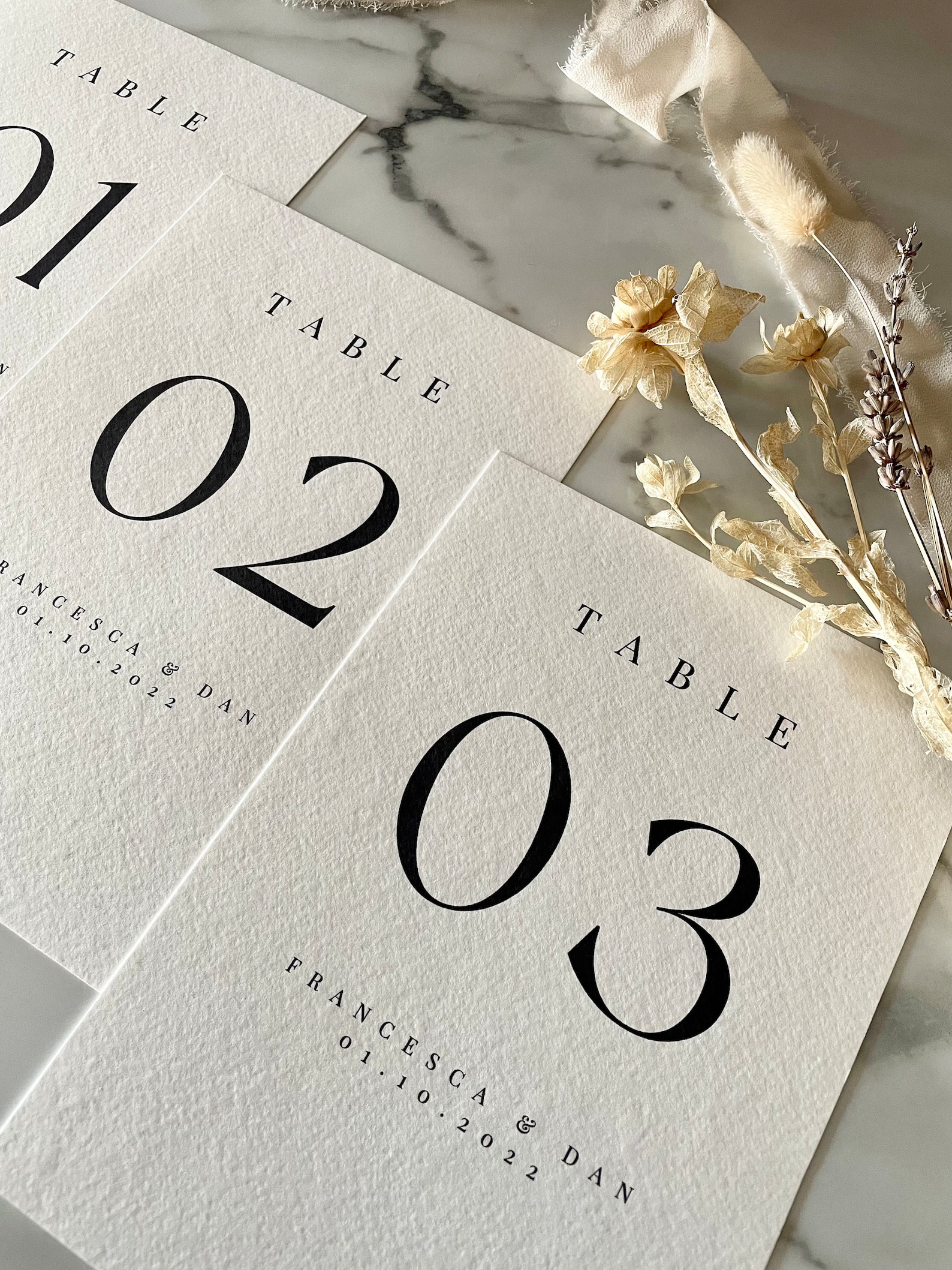 Personalised Classic Modern Table Numbers / Wedding Table Numbers ...