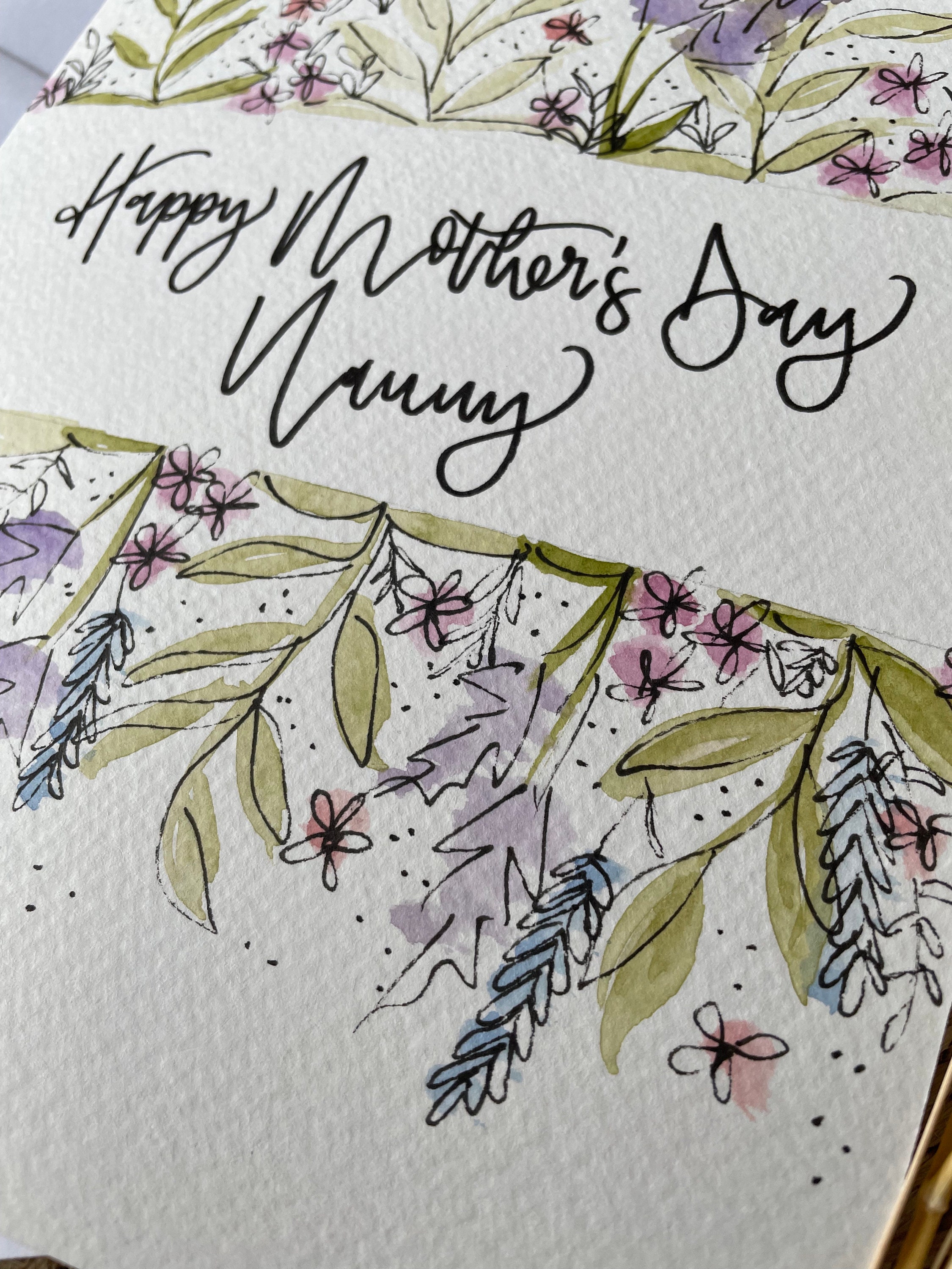 Personalised Happy Mother's Day Card / Handmade Mother's Day Card ...
