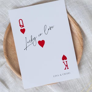 Personalised Queen King Hearts Playing Card Quote Poster, Love Quote ...