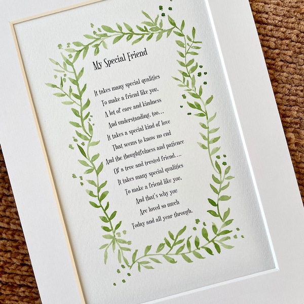 Friend Poem - Etsy