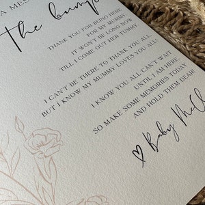 A Message From the Bump, Baby Shower Sign, Baby Shower Decoration ...