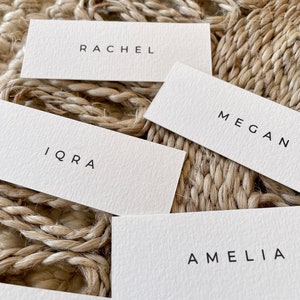 Personalised Event Place Names / Modern Place Cards / Minimalist Names ...