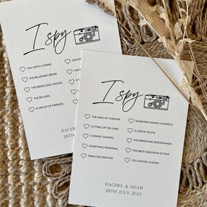 Personalised I Spy Wedding Photo Game, Wedding Memories, I Spy Photo ...