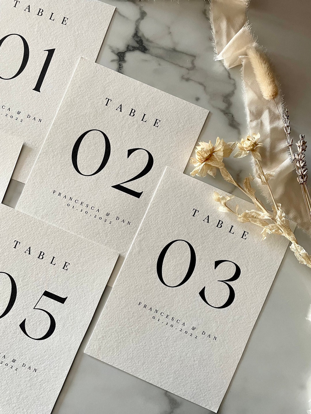 Personalised Classic Modern Table Numbers / Wedding Table Numbers ...