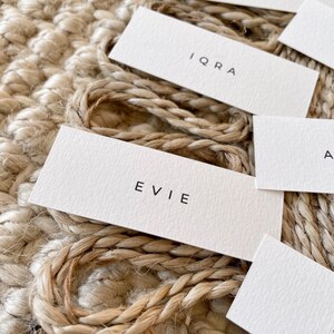 Personalised Event Place Names / Modern Place Cards / Minimalist Names ...