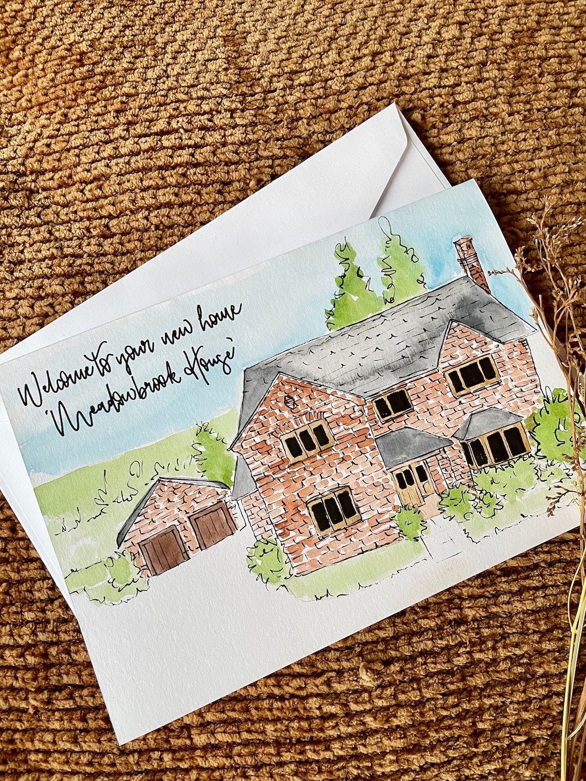 Personalised New Home Card / New Home Drawing Card / House - Etsy