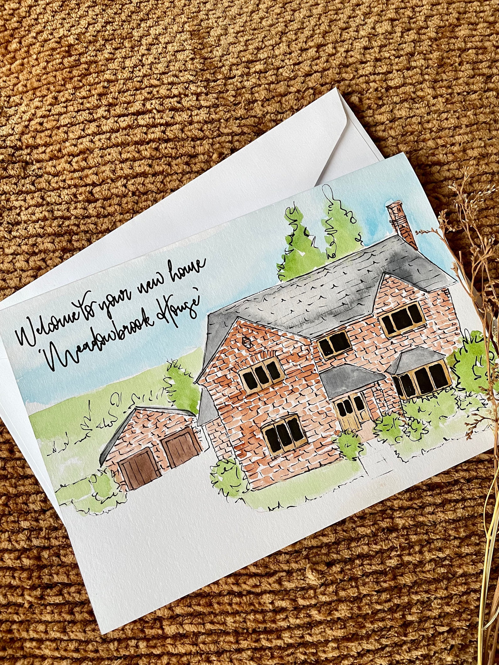Personalised New Home Card / New Home Drawing Card / House - Etsy