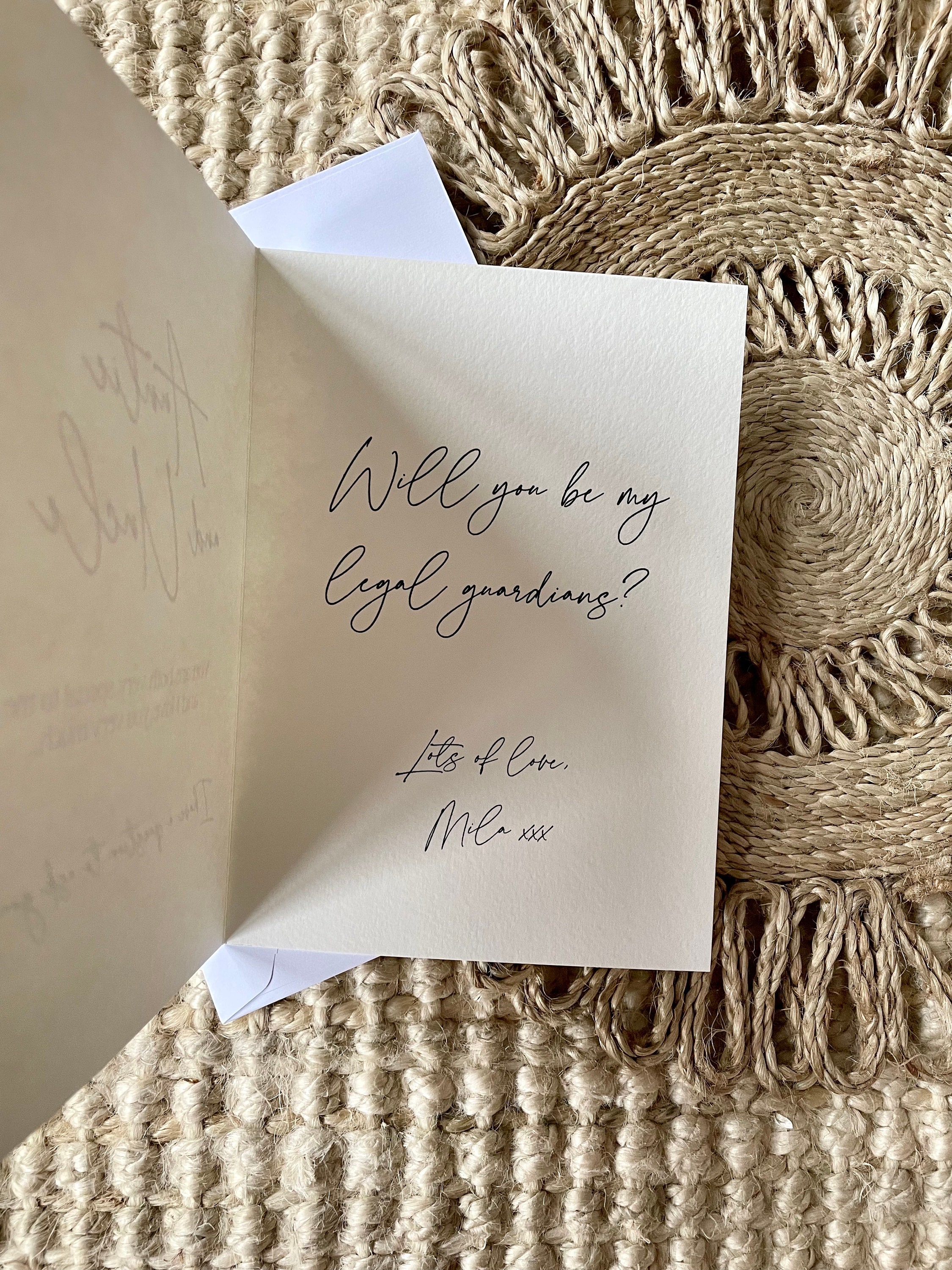 Personalised Legal Guardian Proposal Card, Will You Be My Godparents ...