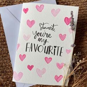 You're My Favourite Person Card / Valentines Card / Be My Valentine ...