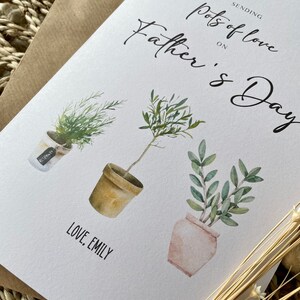 Personalised Father's Day Card / Happy Father's Day / Plant Father's ...