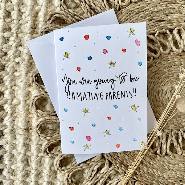 Gender Reveal Card Handmade - Etsy