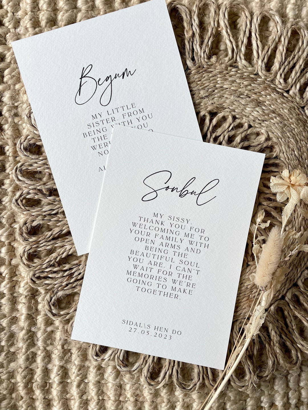 Personalised Bridesmaid Poem, Custom Wedding Party Poem Card, Wedding ...