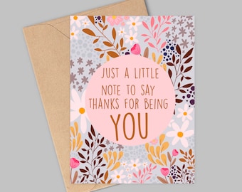 Just a Little Note | Etsy