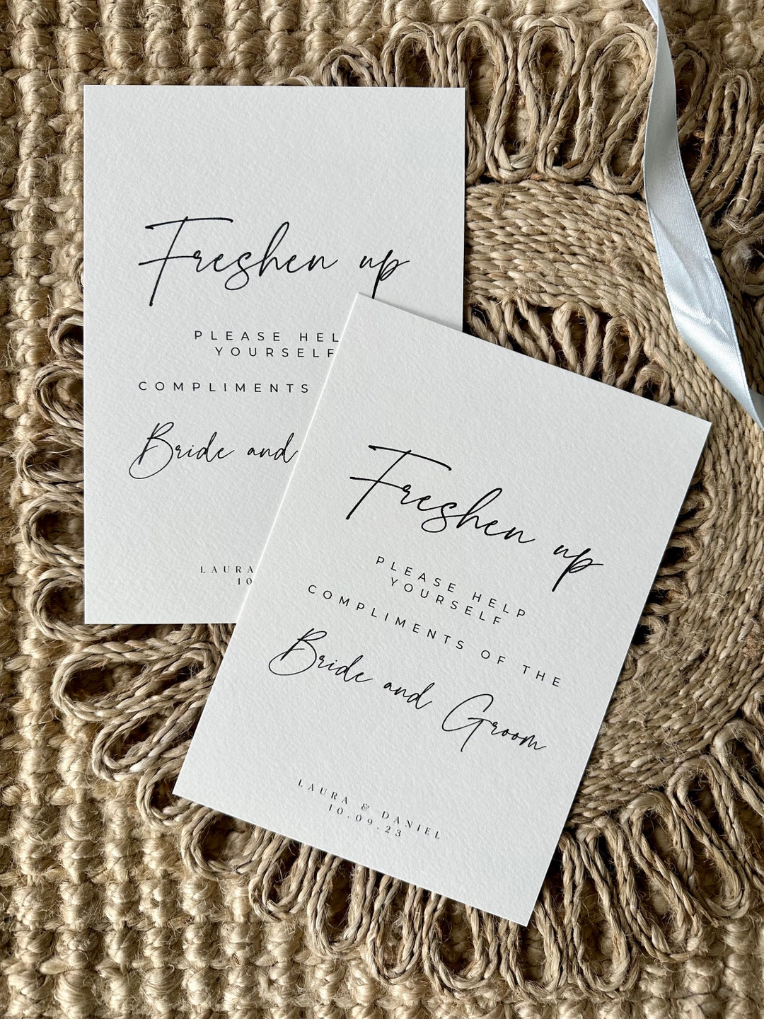 Personalised Wedding Freshen up Sign, Custom Wedding Toilet Sign ...