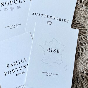 Custom Board Games Theme Wedding Table Name, Game Table Names ...
