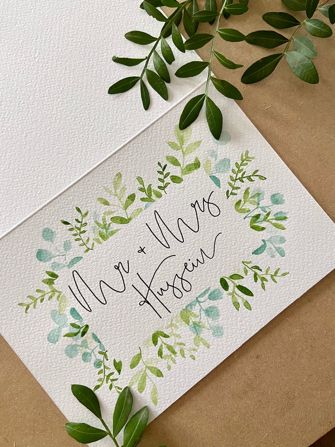 Personalised Wedding Card / Watercolour Wedding Card / Hand - Etsy