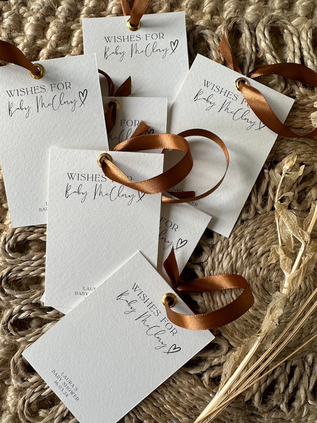 Baby Shower Wish Cards, Baby Shower Favour, Custom Wish Card, Wish for ...