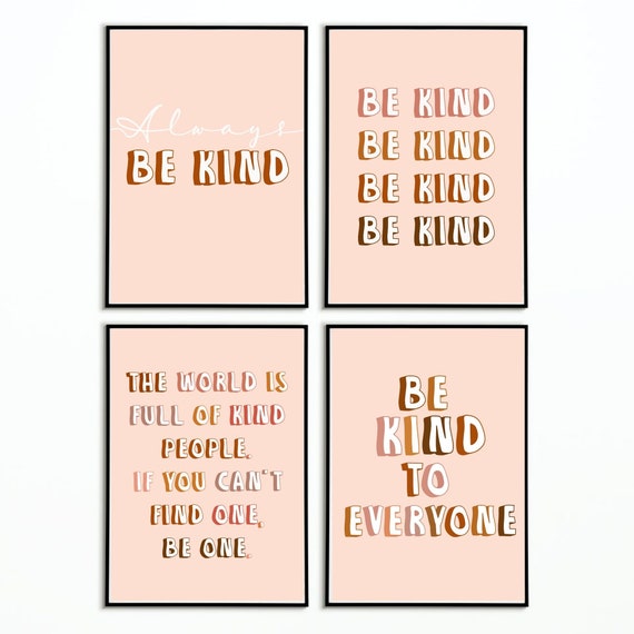 Be Kind Quote Print / Be Kind Home Print / Happiness Quote | Etsy
