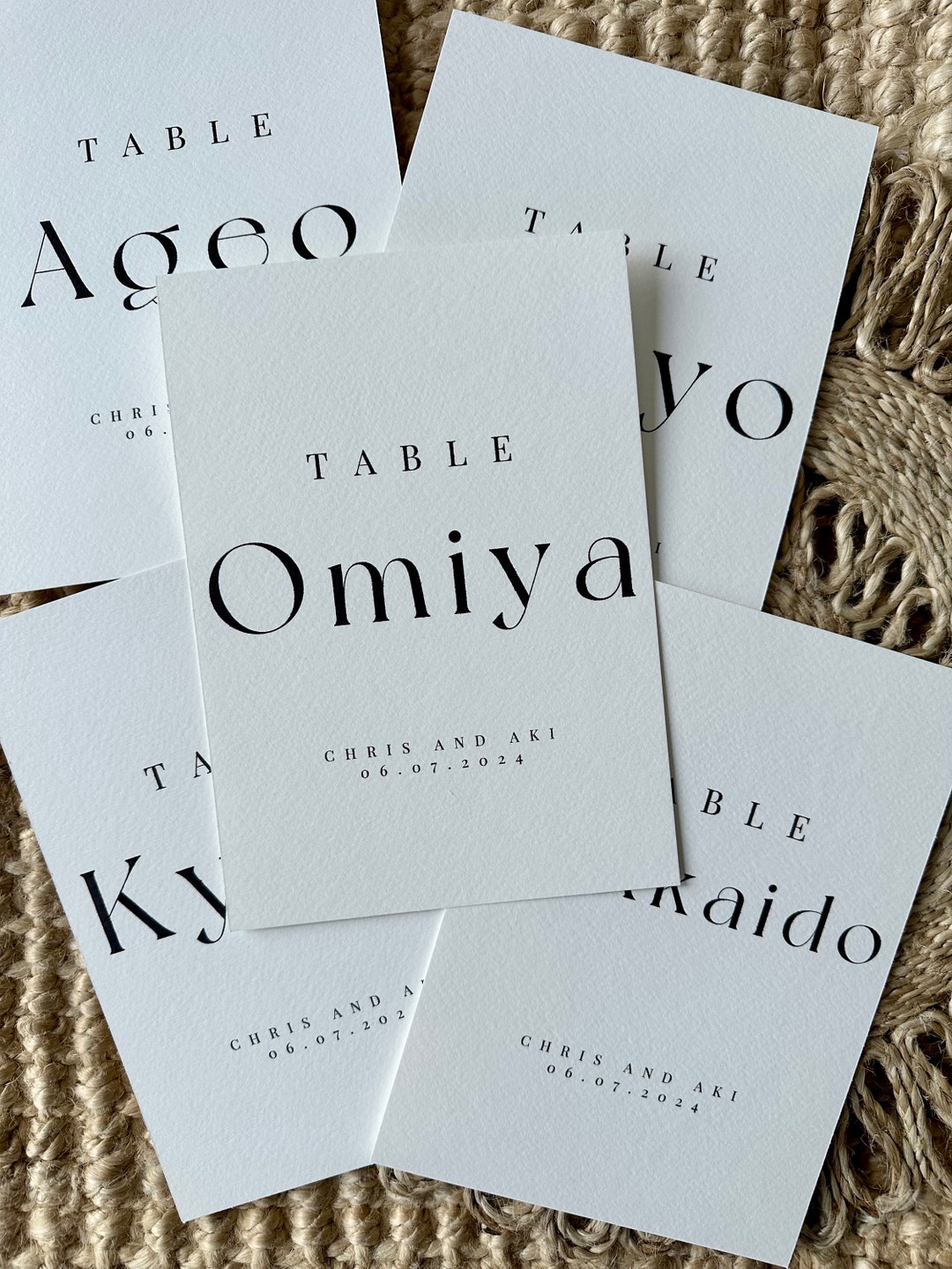 Personalised Classic Modern Table Names, Custom City Table Names ...