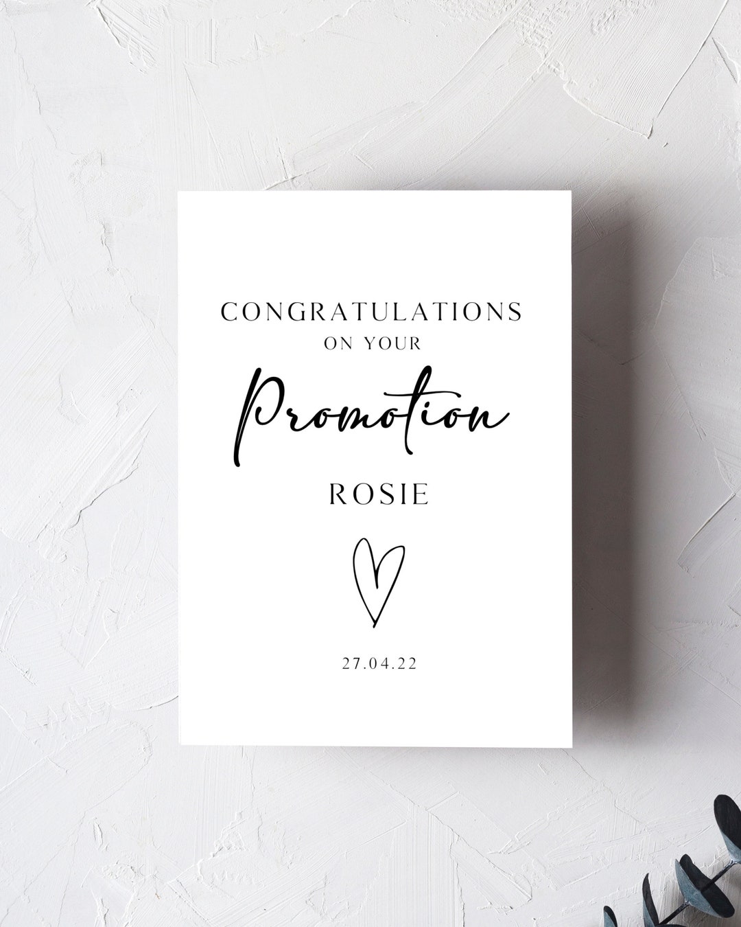 Personalised Congratulations Card / Congratulations on Your Promotion ...