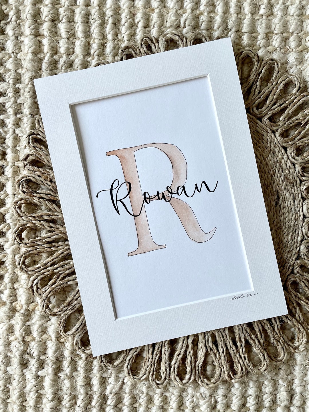 Hand Painted Personalised Letter Name Art / New Baby Gift ...