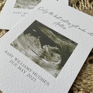 Personalised Custom Baby Scan Announcement Cards, Baby Announcement ...