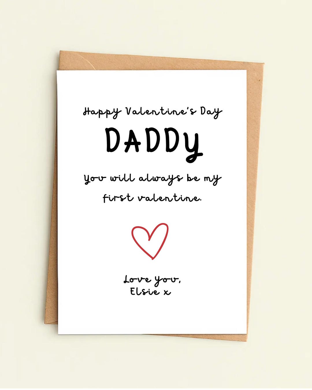 Personalised Parent Valentine's Day Card, Daddy Valentine Card, Mummy ...