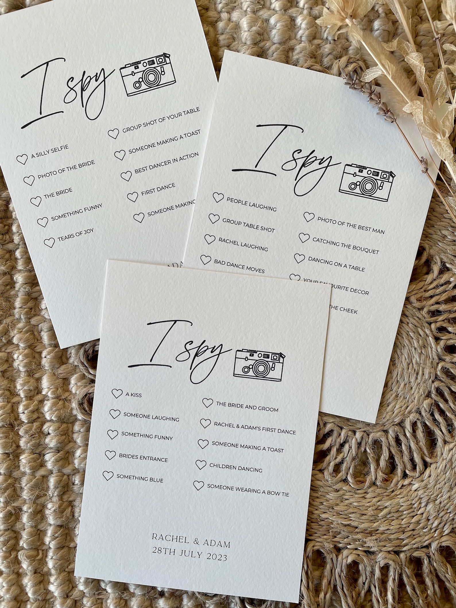 Personalised I Spy Wedding Photo Game, Wedding Memories, I Spy Photo ...