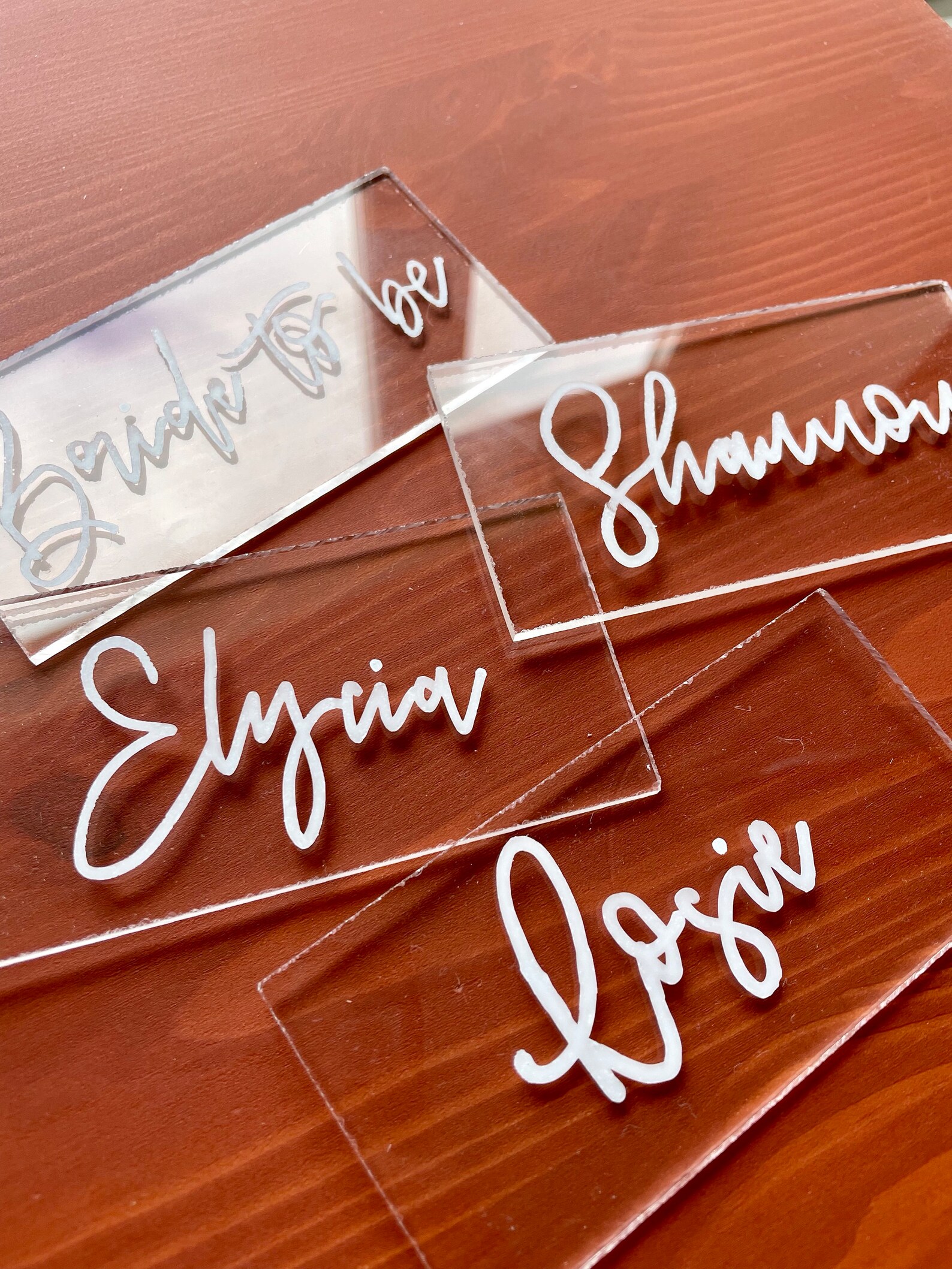Handwritten Clear Perspex Place Name / Personalised Place Names ...
